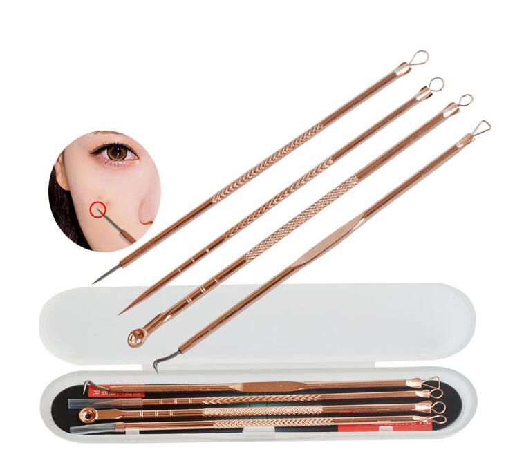 4 THINGS. Rose Gold Needles Acne Pimple Needle Blackhead Remover Acne ...