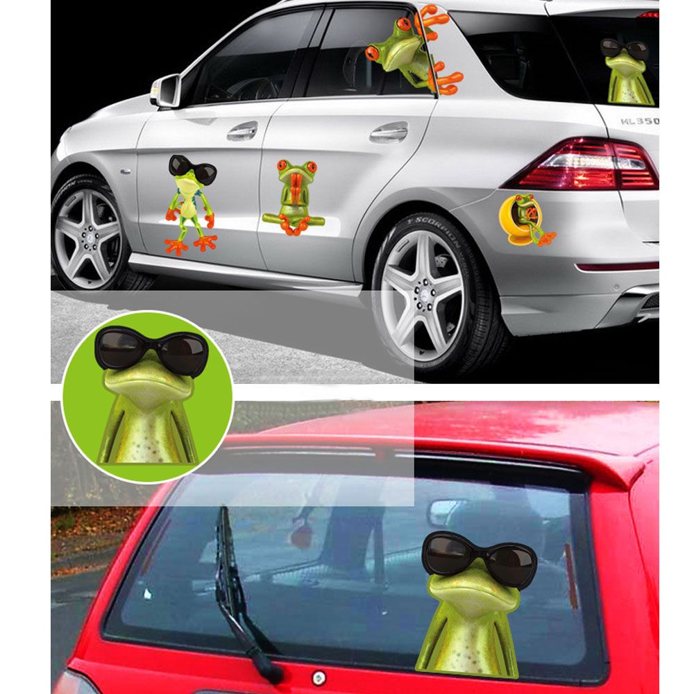 Decals Car Sticker Cartoon Funny Humorous Frog Big Eye Removable Wall ...