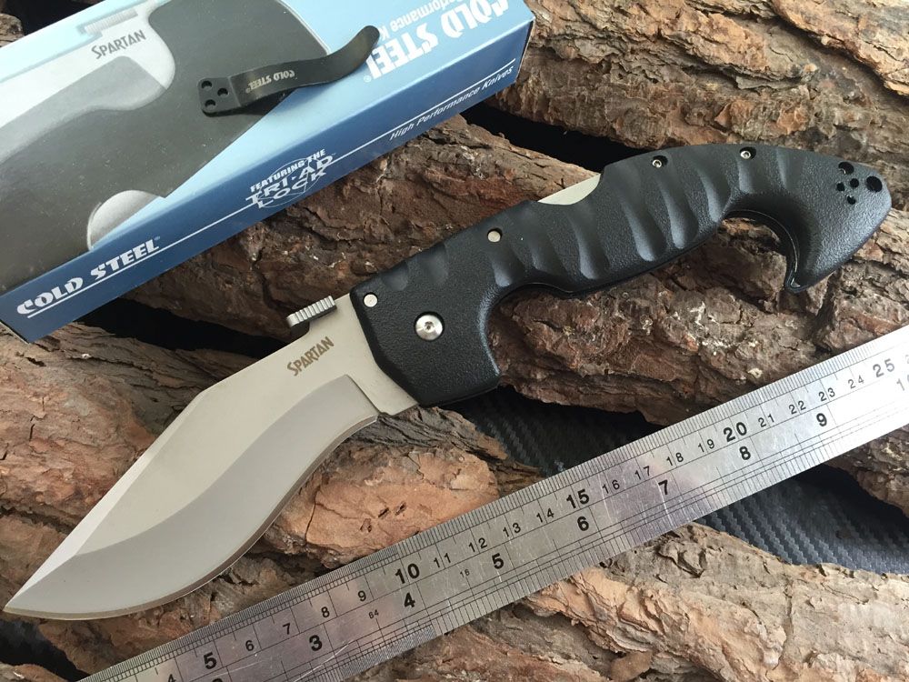 Cold Steel Knives Spartan Folding Knife Aus-8 Blade Grivory Handle High ...