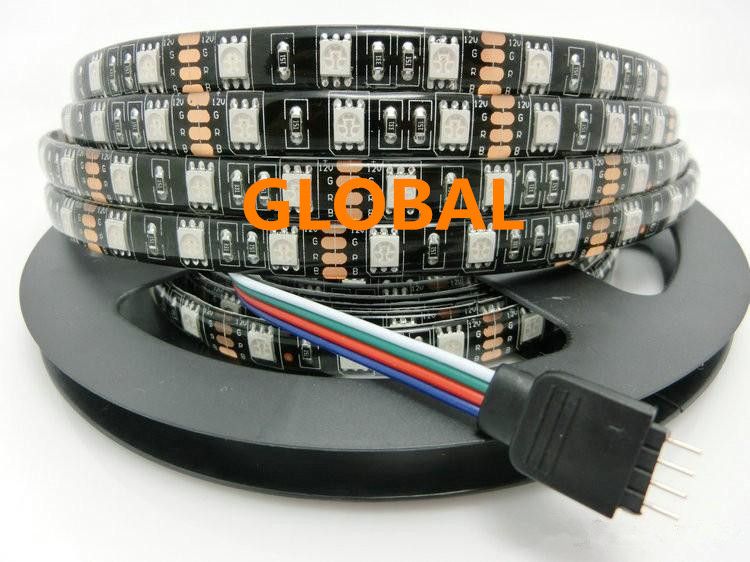 Black PCB LED Strip 5050,DC12V,Black PCB Board,IP65 Waterproof,60LED/M ...