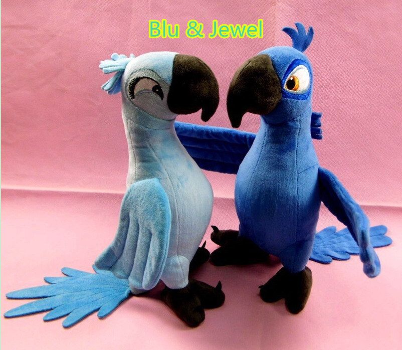 2019 New Hot Rio 2 Movie Cartoon Plush Toys Dolls Blue Parrot 35CM Blu ...