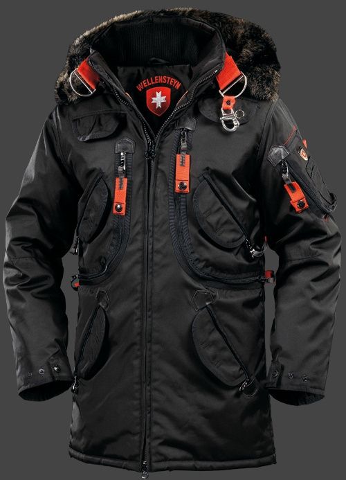 Wellensteyn Rescue Men Down Jacket Long Parka HDDAirTec Black Jacket ...
