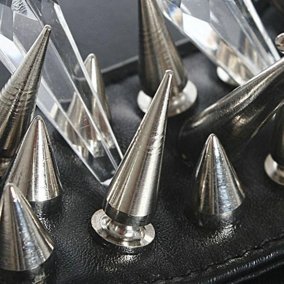 2021 2015 Hot 9.5MM Silver Cone Spikes Screwback Studs DIY Craft Cool ...