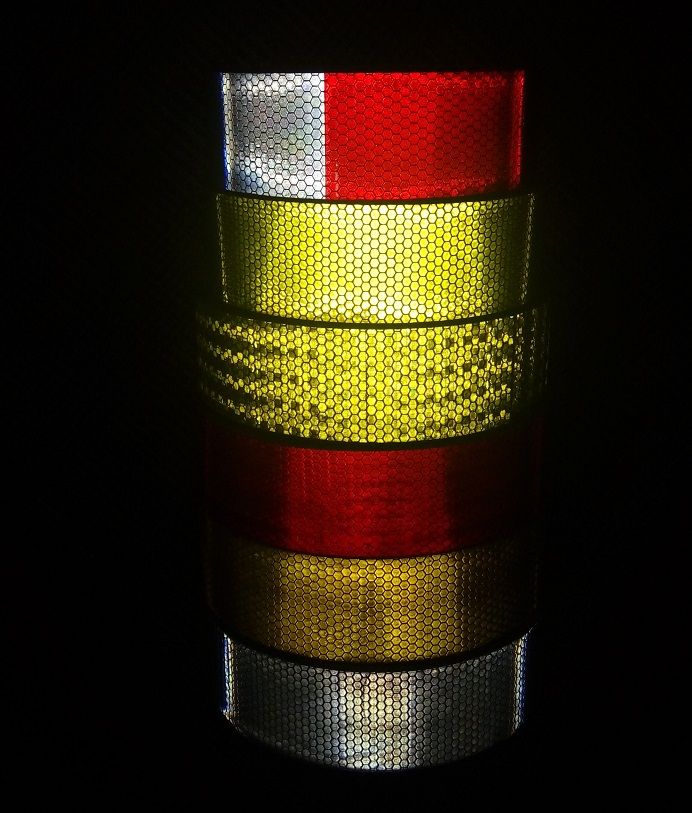 Self Adhesive Reflective Traffic Signal Reflective Warning Stickers ...