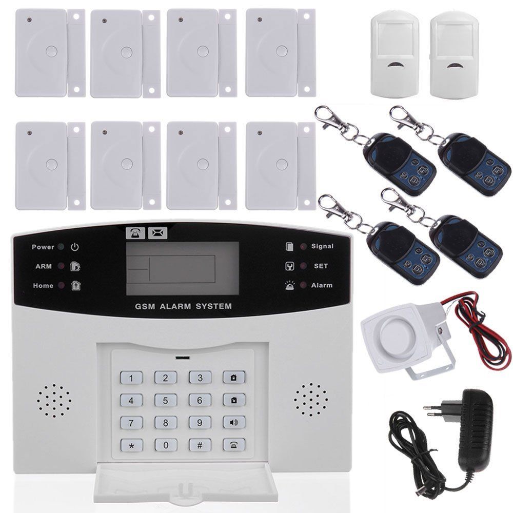 Wireless GSM Home Security Alarm System With LCD Auto Dialer SMS Phone ...