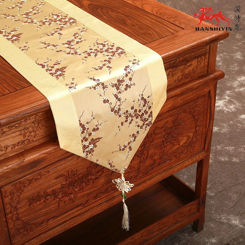 Elegant Patchwork Chinese Knot Luxury Dinner Party Table Runners Damask ...