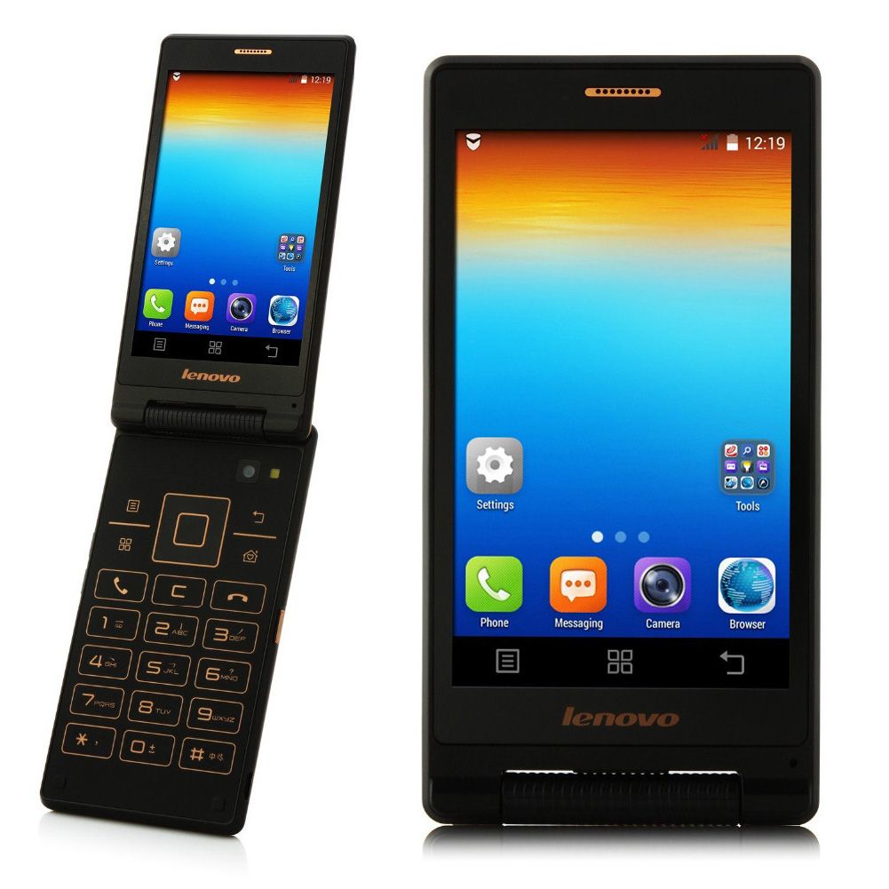 Best Lenovo A588t Filp Gsm 2g Cell Phone Android 4.4 4gb Vertical Old ...