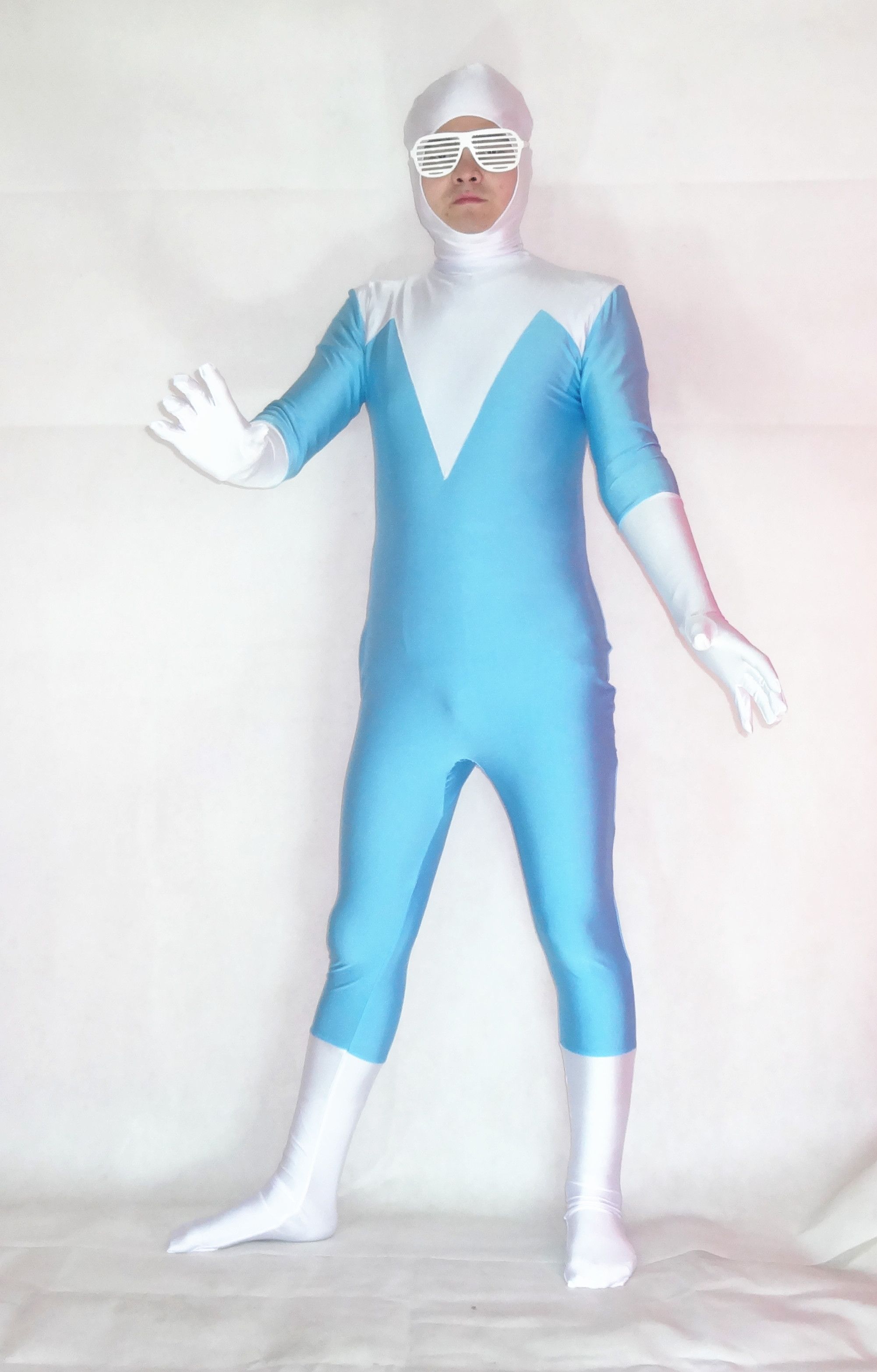 The Incredibles Frozone Superhero Costume Halloween Party Cosplay Lycra ...