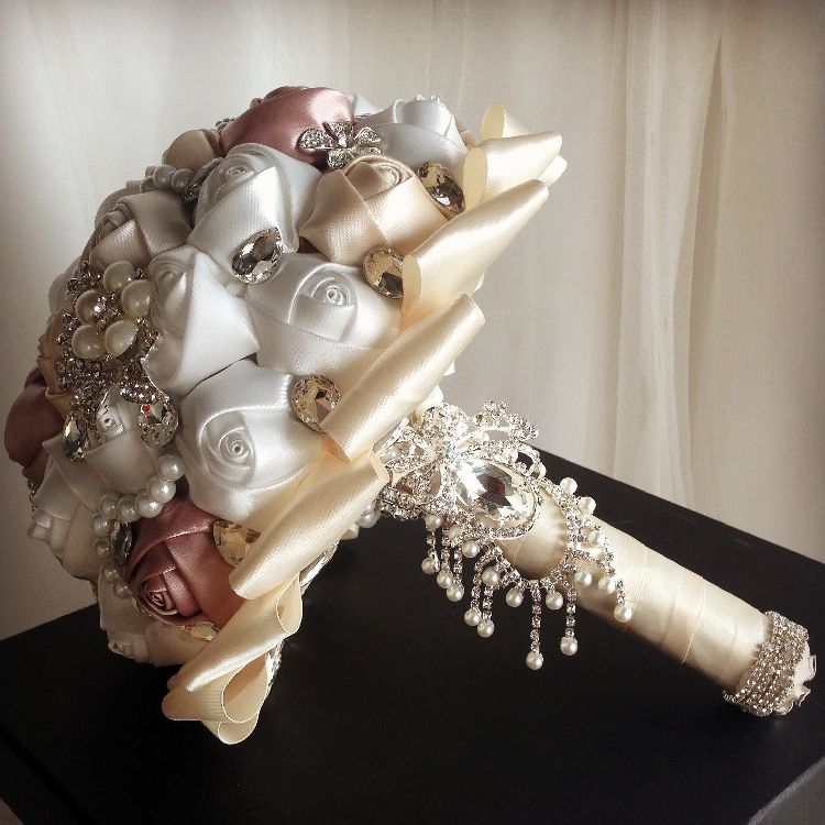 Exquisite Luxury Wedding Flowers Crystals Pearls Rhinestones Beading ...