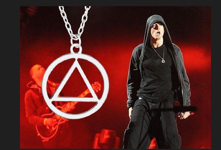 Eminem Necklace Slim Shady Hip Hop Vintage Silver Pendant Jewelry for ...
