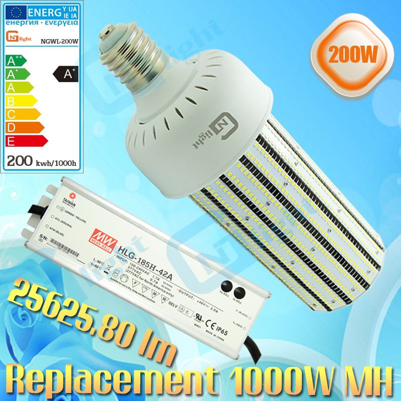 Ng Led 200 Watt Led Light Bulbs Mogul BaseE39Replacement 1000w Metal ...