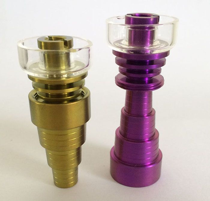 2020 Highly Quality Colorful Domeless Titanium Nail With Quartz Bowl ...