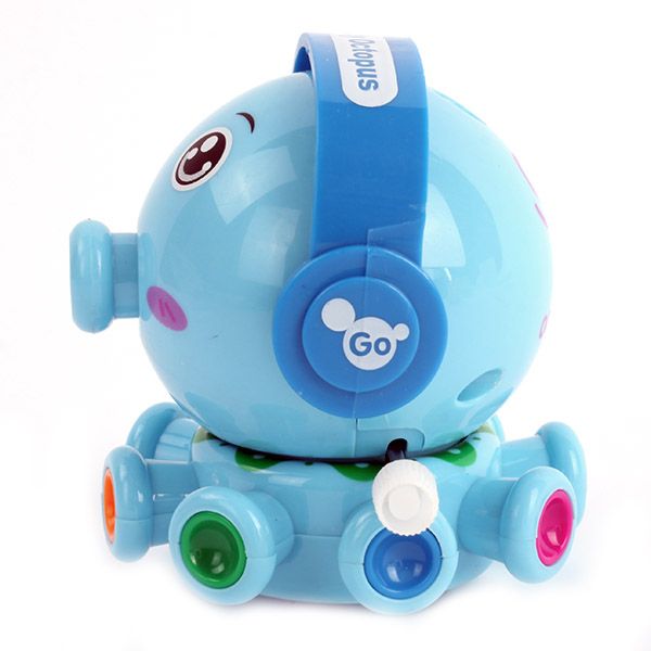 Fun Plastic Wind Up Toys Clockwork Movement Octopus With Earphone For ...