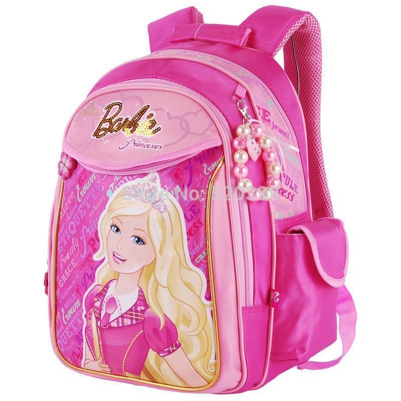 Barbie Cartoon Students Primary School Bag Books For Girls Backpack ...