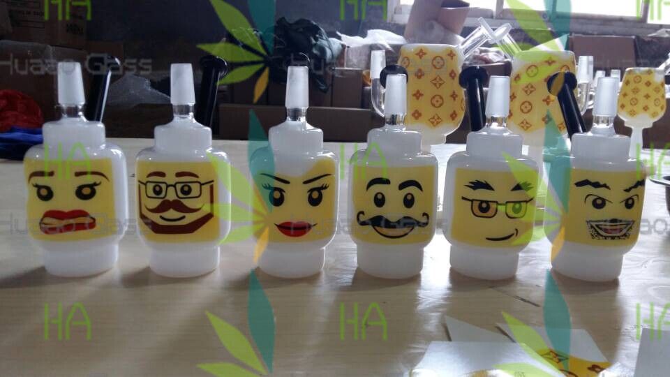 Online Cheap 2015 Glass Bong Lego Head All Kinds Of Expressions Glass ...