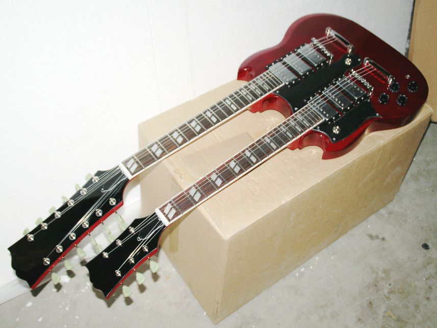 Custom 1275 Double Neck Left Handed Guitar Double Neck 6/12 Strings 12 ...