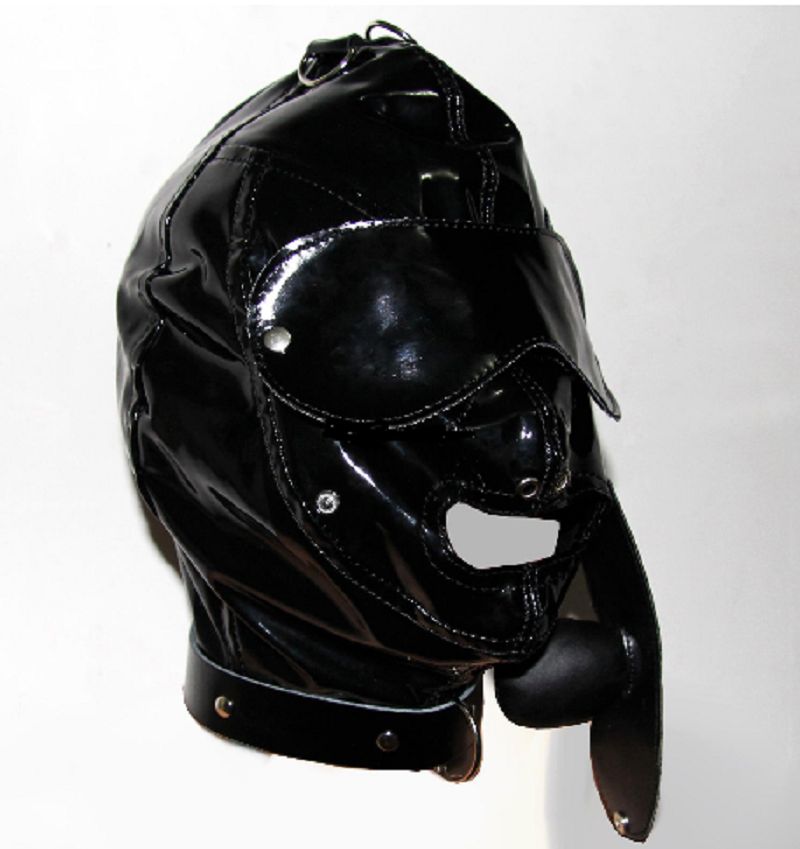 Leather Hoods Bdsm Bondage Mask Adult Head Restraints Bdsm Bondage