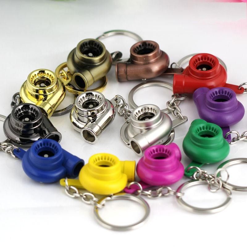 Colorful Turbo Keychain Spinning Turbo Turbine Turbocharger Keychain ...