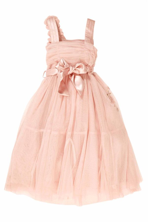Beauty Light Pink Tulle Flower Girl Dresses Wedding Gowns Beaded