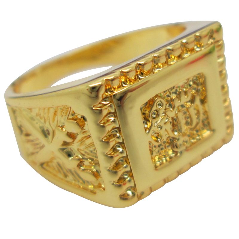 2015 Best Gift 18k Gold Plated Men Jewelry Arab Rings Gold Plated Brand ...