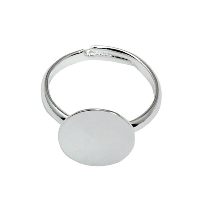 Beadsnice Silver Rings For Children Ring Base With 10 Mm Flat Pad For ...
