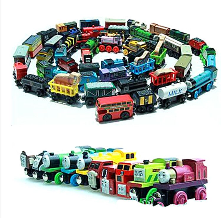 Compre Trenes Pequeños De Madera Juguetes De Dibujos Animados 70 ...