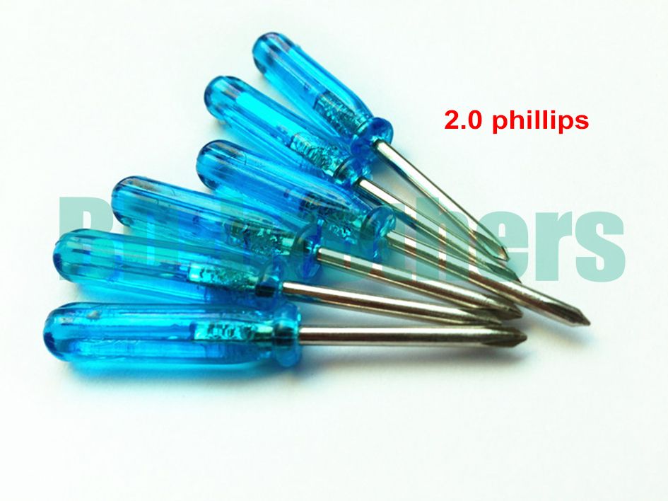Blue 45mm Mini Screwdrivers 3.0 2.0 1.6 1.5 Phillips / 2.0 Slotted ...