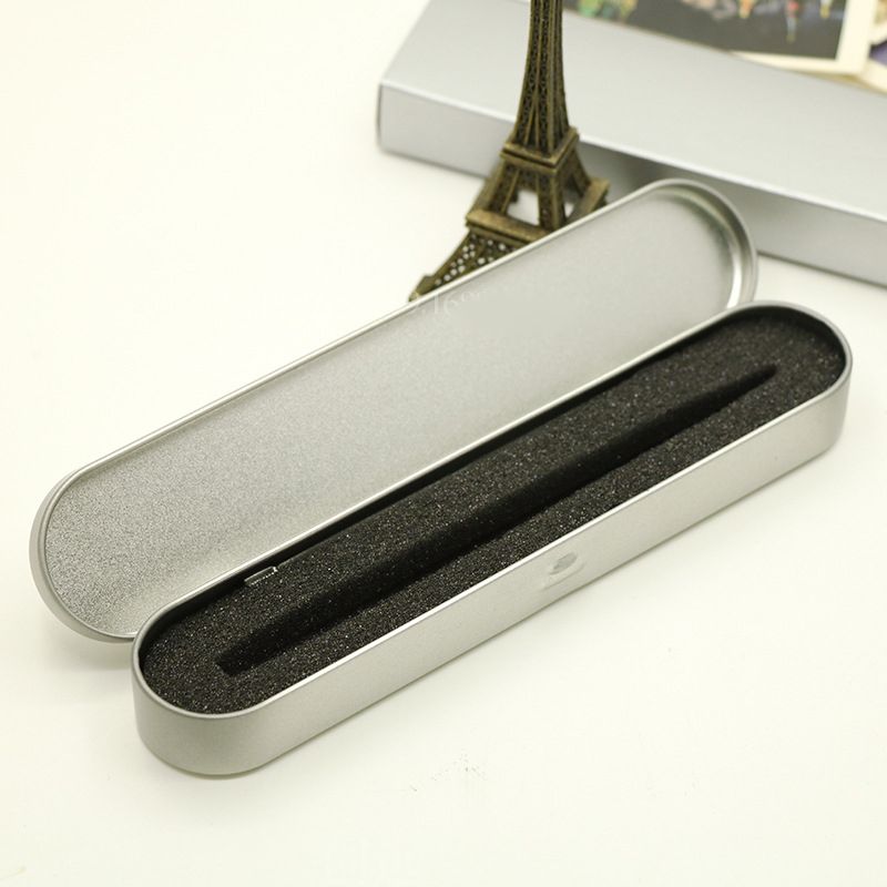 Wholesale Metal Tin Pencil Cases Single Pen Empty Silver Storage Box ...