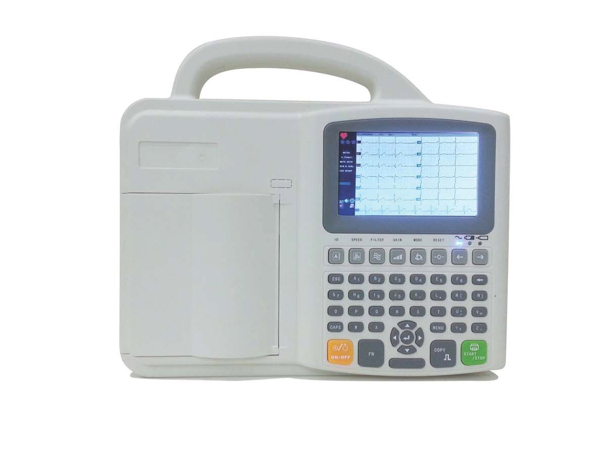 Portable 12 Lead Digital Ecg Ekg Machine With Three Channels ...