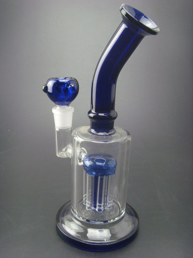 NEWEST BLUE Toro Bongs Toro Double Macro Double Worked 8 Perc Glass ...