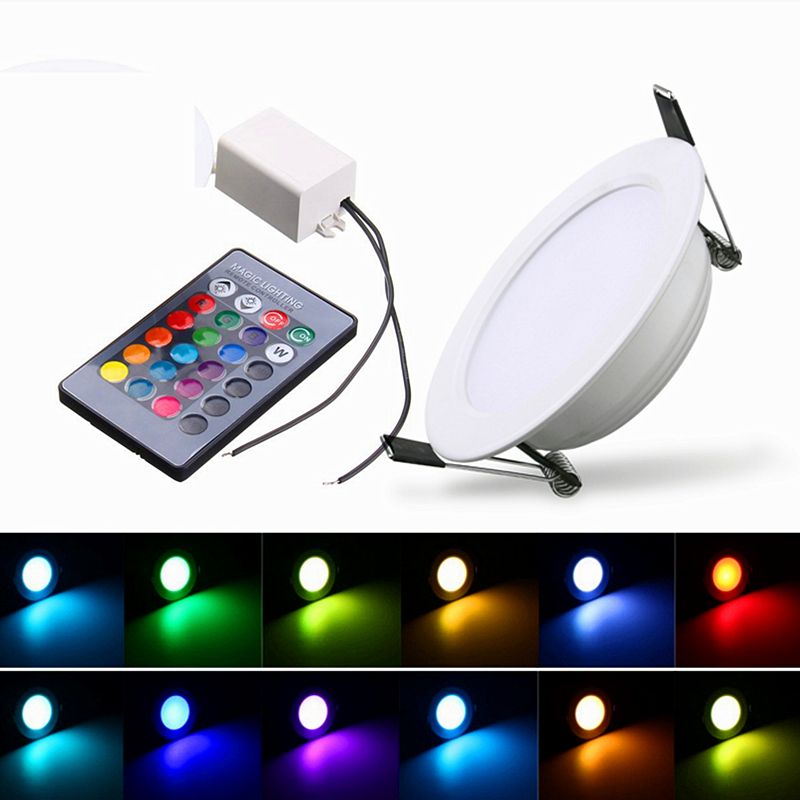 RGB Led Down Lights 3W 5W 10W Led Panel Lighting Downlight AC110/220V ...