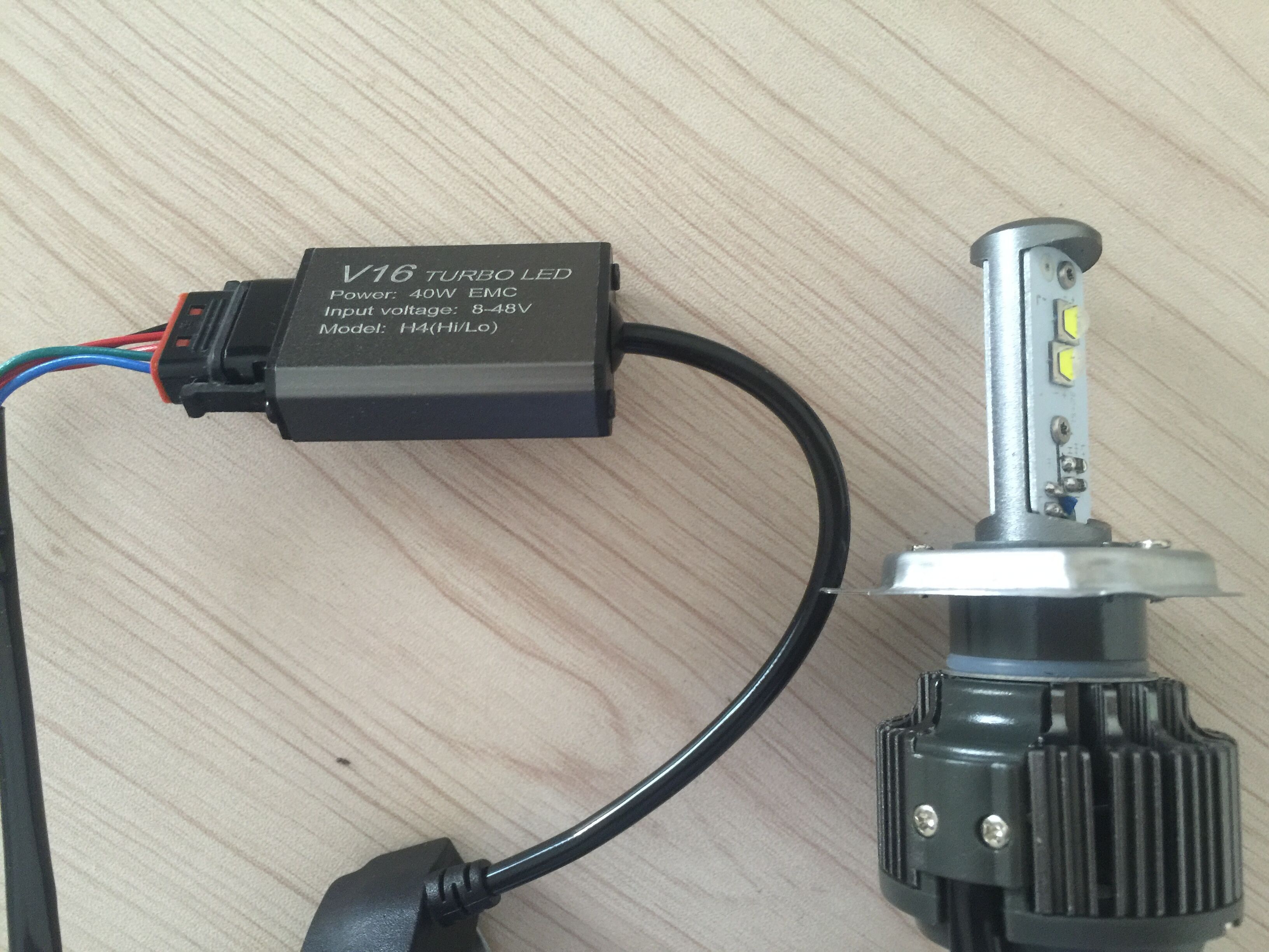 2018 Hi Lo Beam V16 Turbo Style 40w 4000lm H4 Cree Led Car Driving Lamp ...