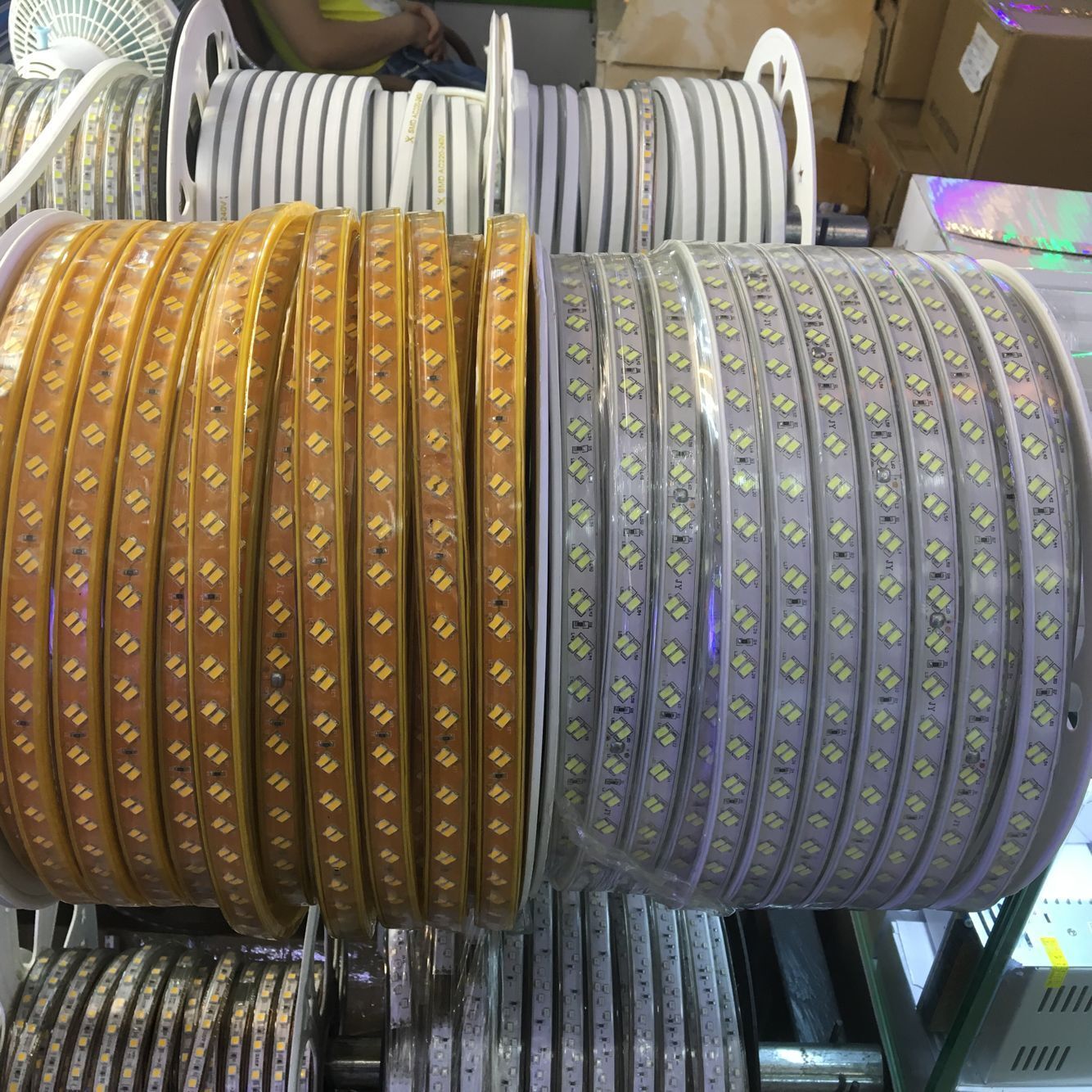 100m 110v 220v Double Row Smd 5730 3014 2835 5050 Led Strips Fita Led ...