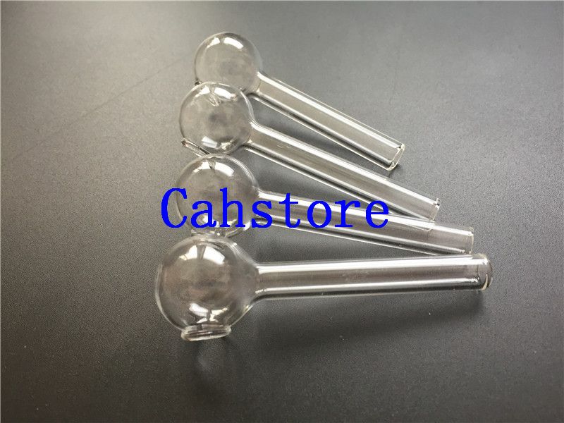 2021 MOQ=10cm Clear Glass Steamroller Pyrex Oil Burner Hookah Pipes ...