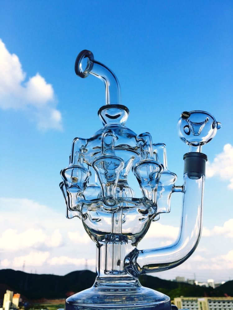 2017 New Bongs Water Pipes With Led Light 5 Inch Dab Rig Percolator ...