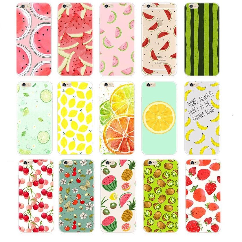 Fruit Case For Apple Iphone 7 7s Plus 5 5s 6 6s 6plus Tpu Transparent ...