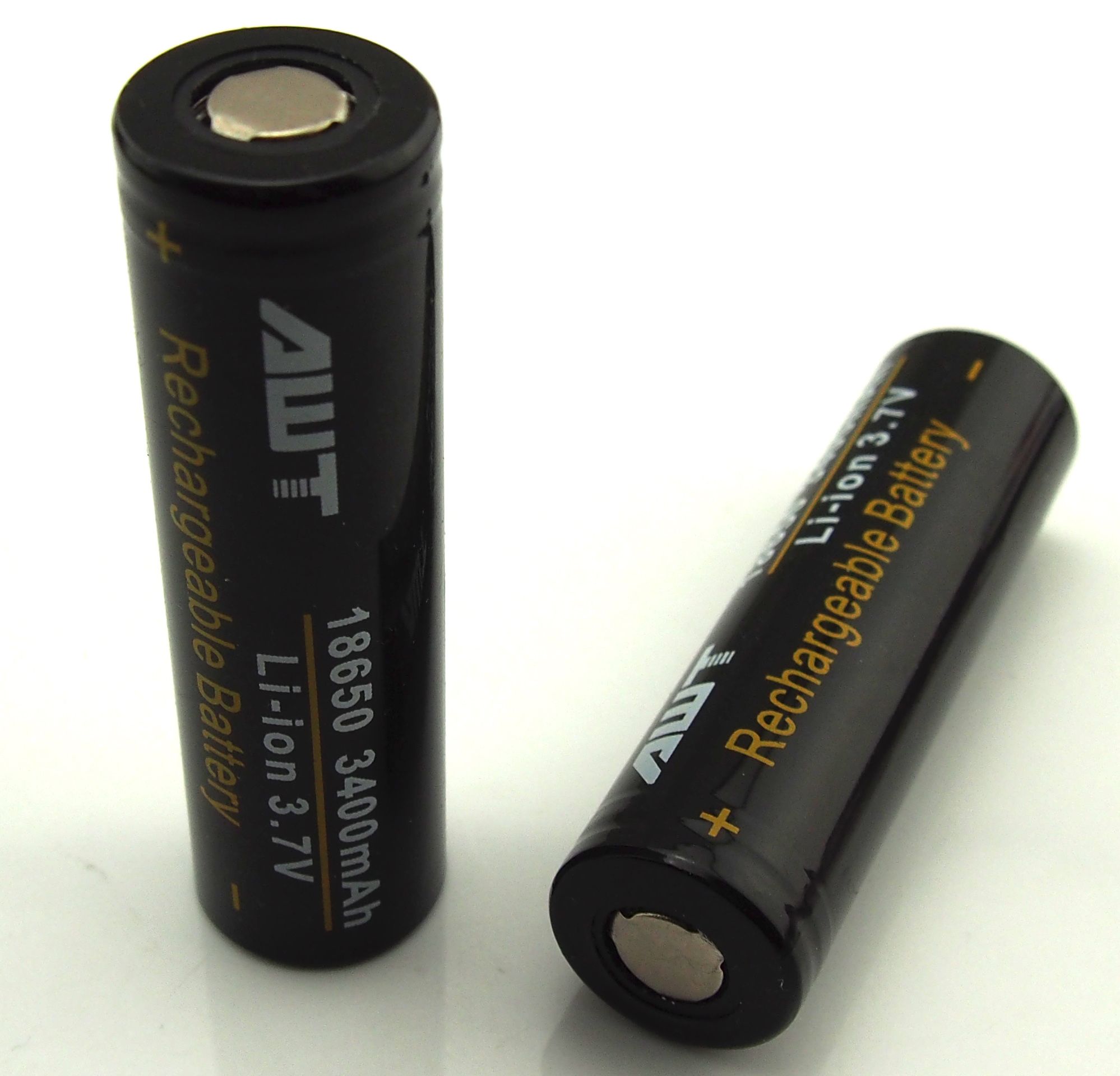 Awt 18650 Li Ion Battery Awt 3400mah Black 3.7v Awt 3400mah For ...