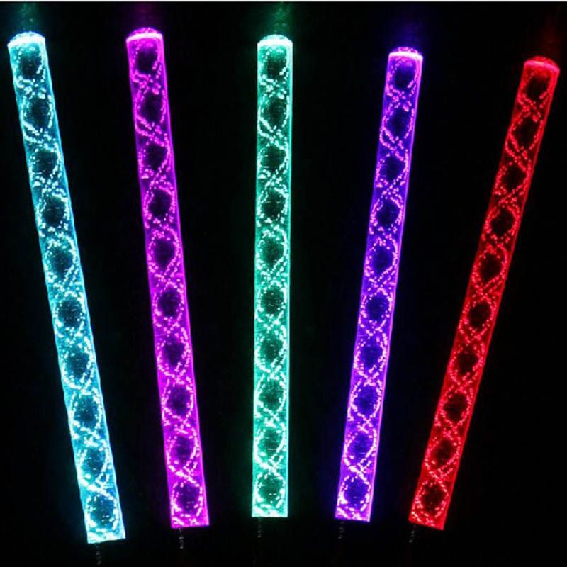 26cm Acrylic LED Glowing Magic Wands Sticks Toy Concert Bar Flashing ...