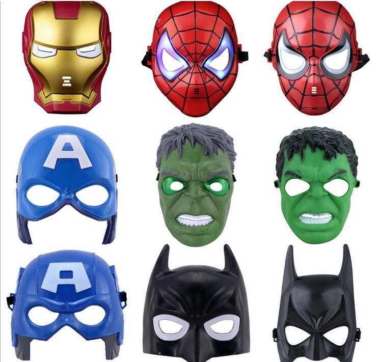 LED Flash Mask Children Halloween Masks Glowing Lighting Mask Avengers ...