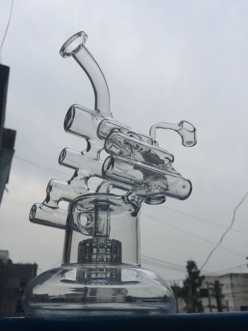 2020 Newest Smoking Triple Pipe Lucency Big Glass Bongs Dabs Bubbler ...