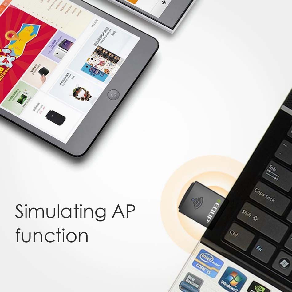 EDUP EP N1557 Black Realtek RTL8192EU 300Mbps Mini USB Lan Wifi ...