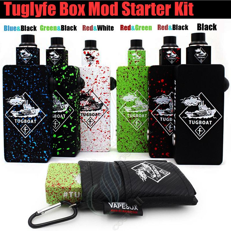 Tugboat Box Mod Kit With Colorful Tuglyfe Unregulated Mod Cubed RDA ...