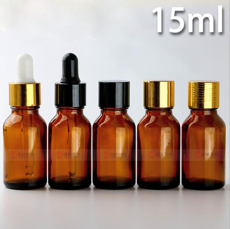 15ml Amber Glass Bottles With Dropper 1/2 OZ Amber Small Sample Vial ...
