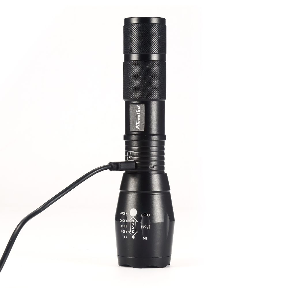 AloneFire G700 U XM L T6 Zoomable CREE LED Flashlight Waterproof Usb Rechargeable Torch Light ...