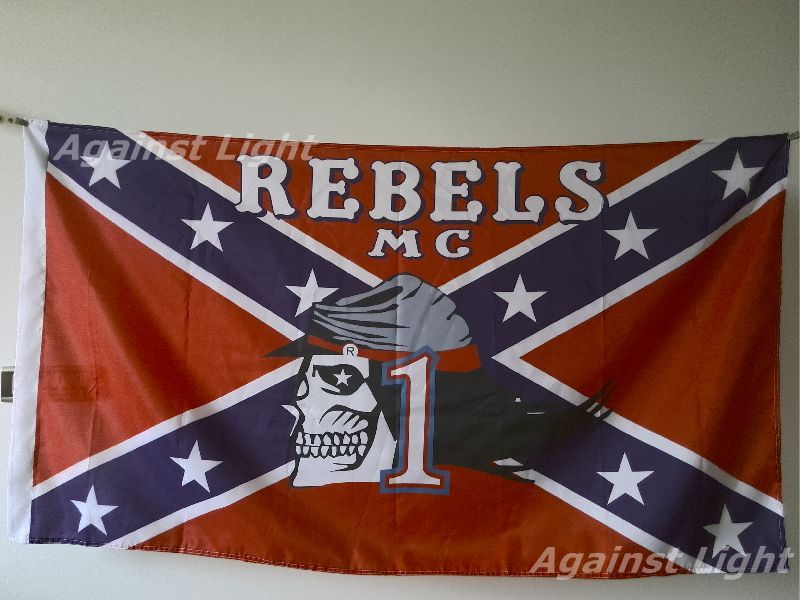 Rebels Motorcycle Club Flag 90 X 150 Cm Polyester MC Biker Confederates ...