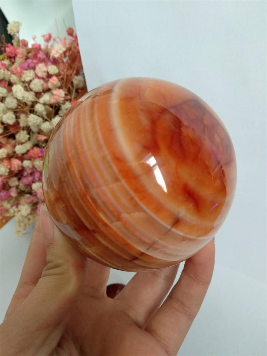 Great! Red Carnelian Geode Crystal Quartz Agate Polished Specimen ...