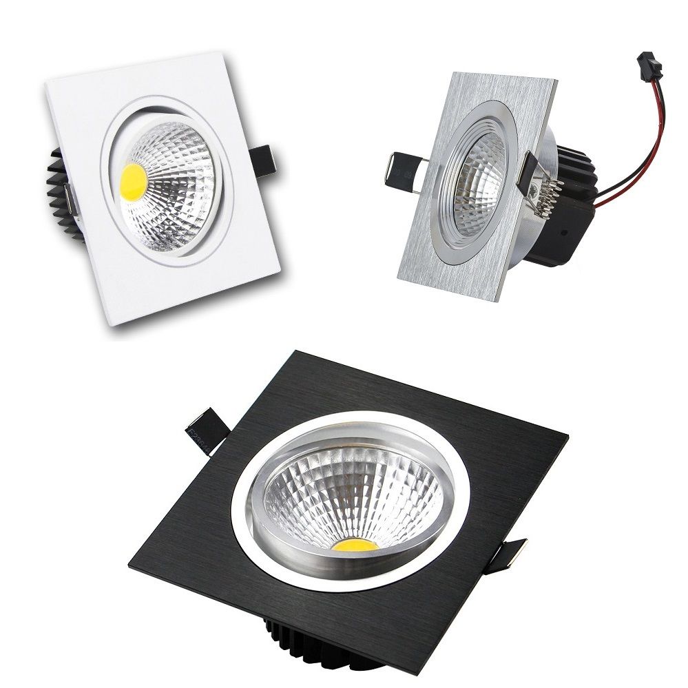Compre Regulable Cuadrado Led Downlight 9w 12w 15w 20w COB Led ...