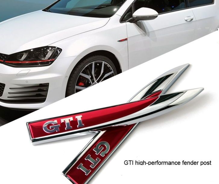 2021 Car Wing Side GTI Logo Stickers Badge Emblem Kit FIT VW MK7 Golf 7 ...