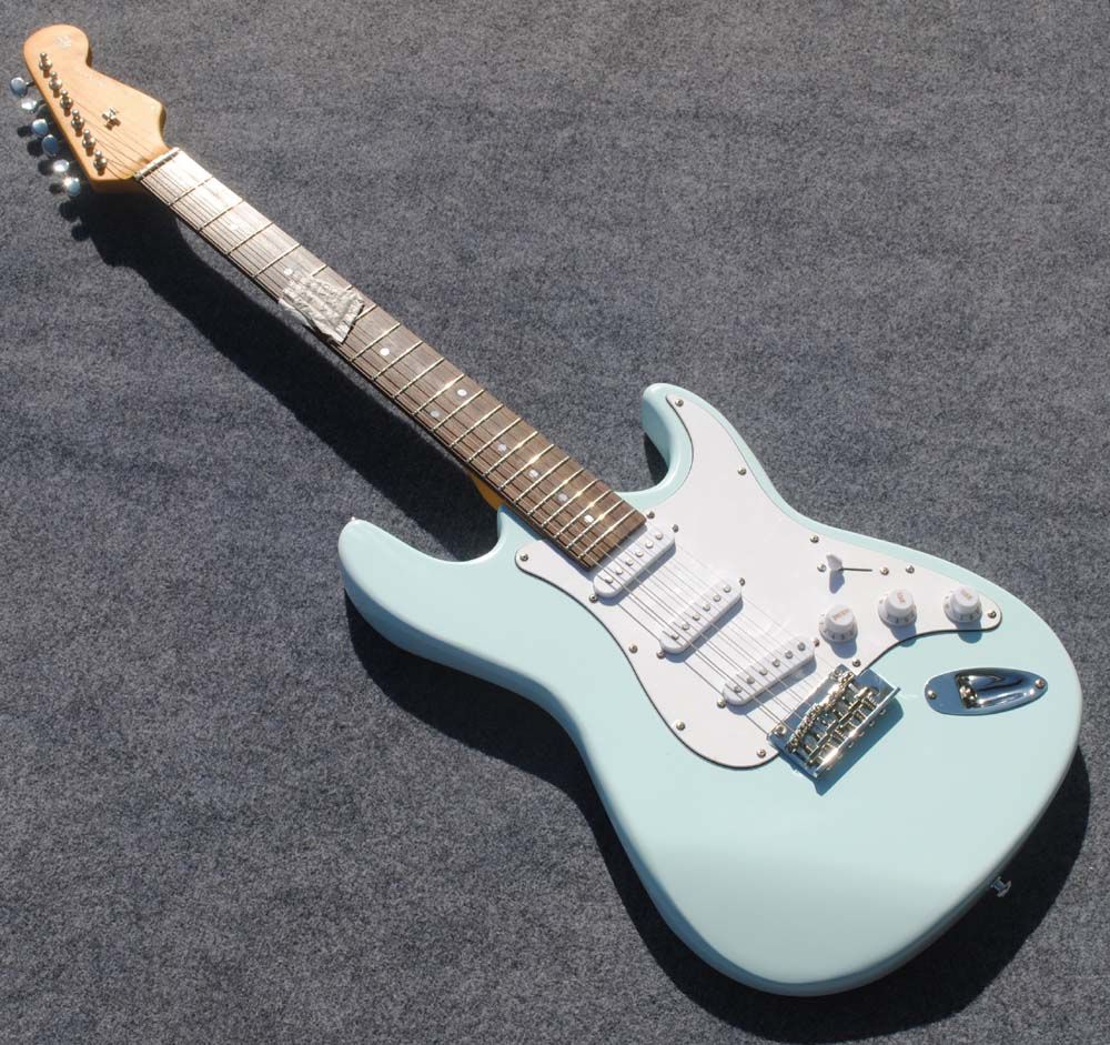 Wholesale Guitar,Light Blue Color Basswood Wood Body Starto Electric ...