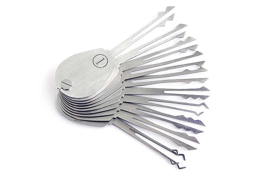 Car Jiggler Keys Auto Foldable Scissors Lockpicking Tools Double Sided ...